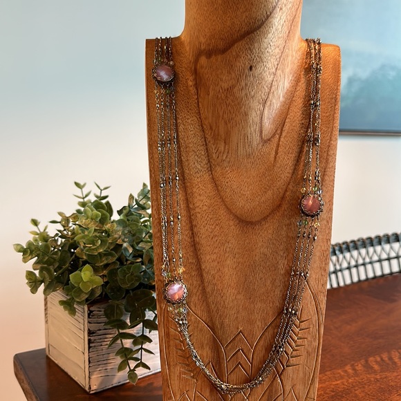 Sorrelli | Jewelry | Sorrelli Silver Long Layered Chain Necklace With ...